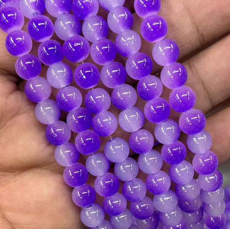 Dark Violet Dual Tone Jelly Beads - 8 mm – Eva Fashion and Craft