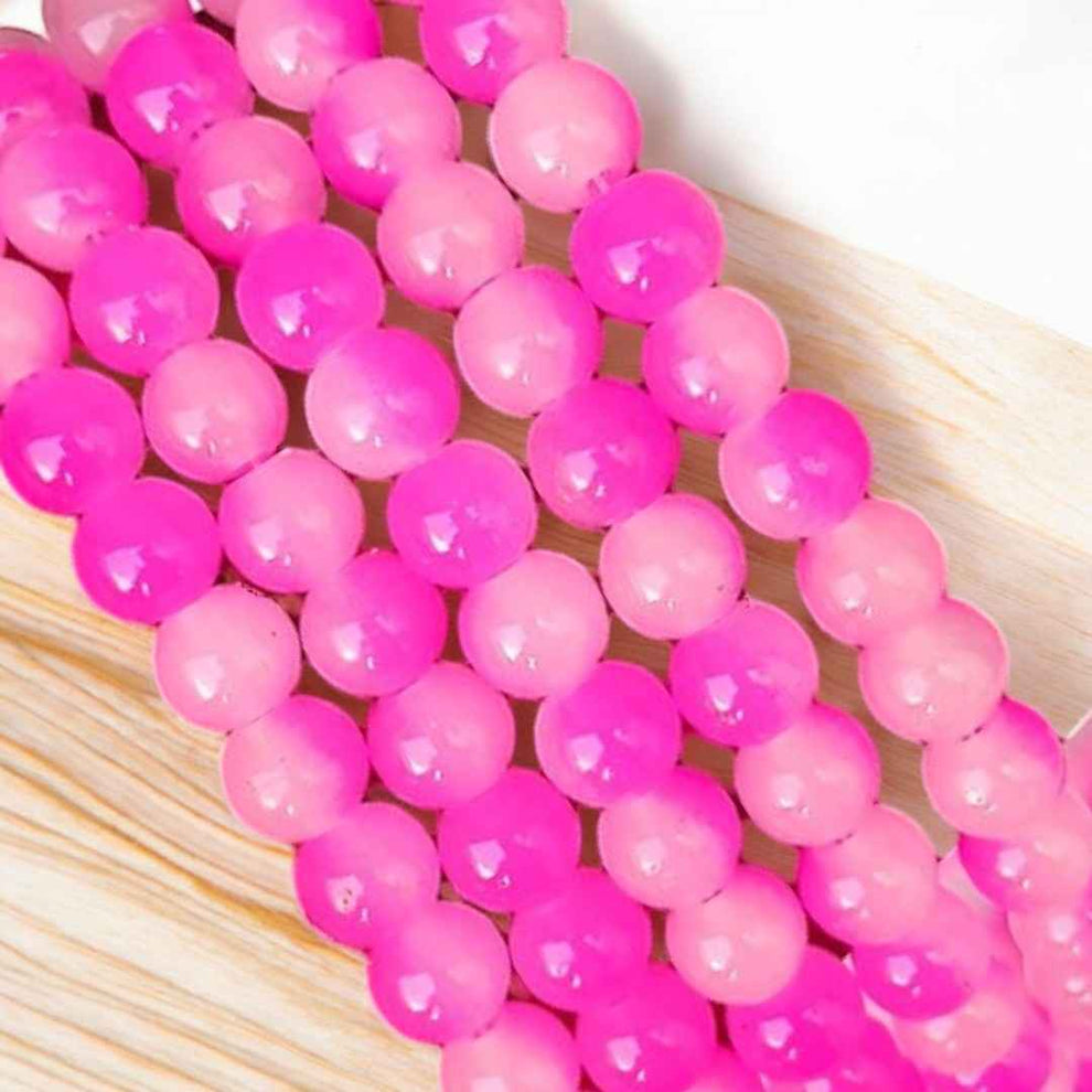Light Pink White Dual Tone Jelly Beads - 8 mm – Eva Fashion and Craft